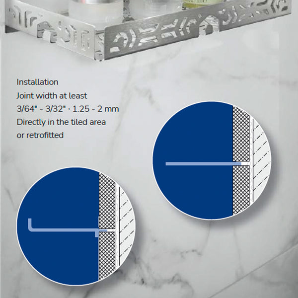 Floating Soap Dish Mini Tray Tile Shower Shelf with Railing Concrete G ...