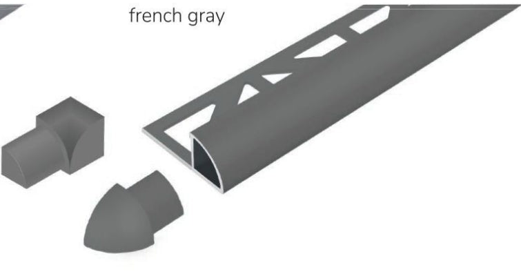 Round Shaped French Gray Grout Match Tile Trim Durondell By Dural 94 ...