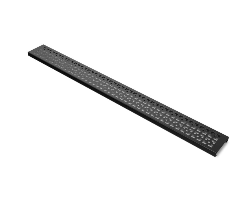 Linear Drain Grate Mission Design In Matte Black By Compotite – The ...