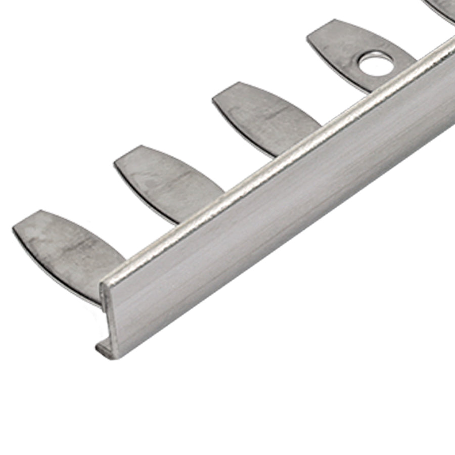 L Shape FLEX Edge Tile Trim Natural Stainless Steel (Thin Bendable) Du ...
