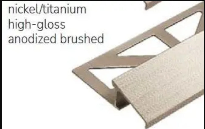 Ramp Transition Floor Tile Profile Nickel Titanium High Gloss Anodized ...