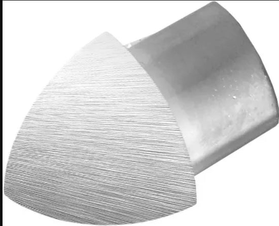 Round External Corner Piece Edge Tile Trim High Gloss Brushed Nickel ...