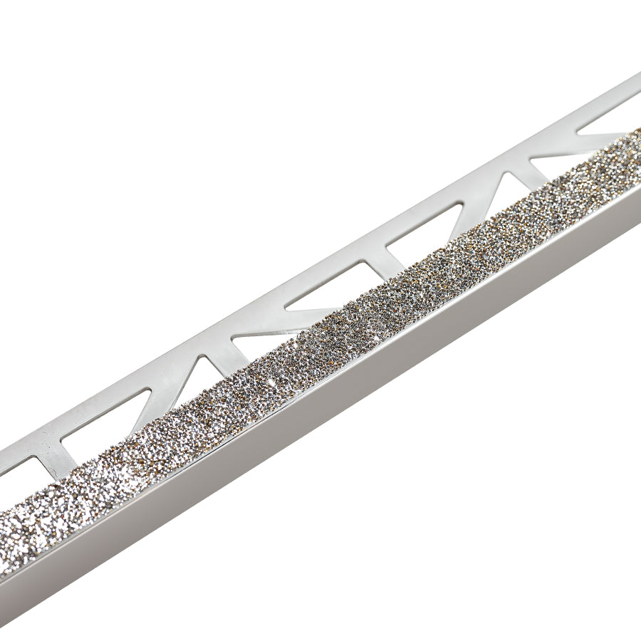 Premium Silver Crystals Square Tile Profile Trim Diamondsand Squarelin ...